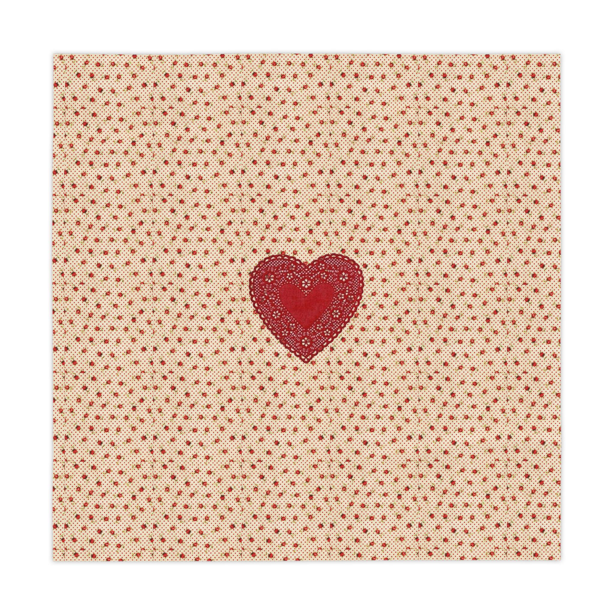 Vintage Lace Doily Heart and Roses Tablecloth - Etsy