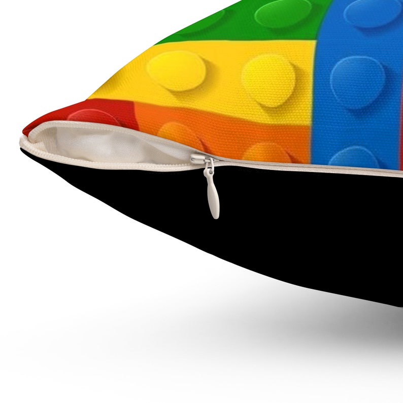 Building Blocks Toy Retro Spun Polyester Square Pillow - Etsy