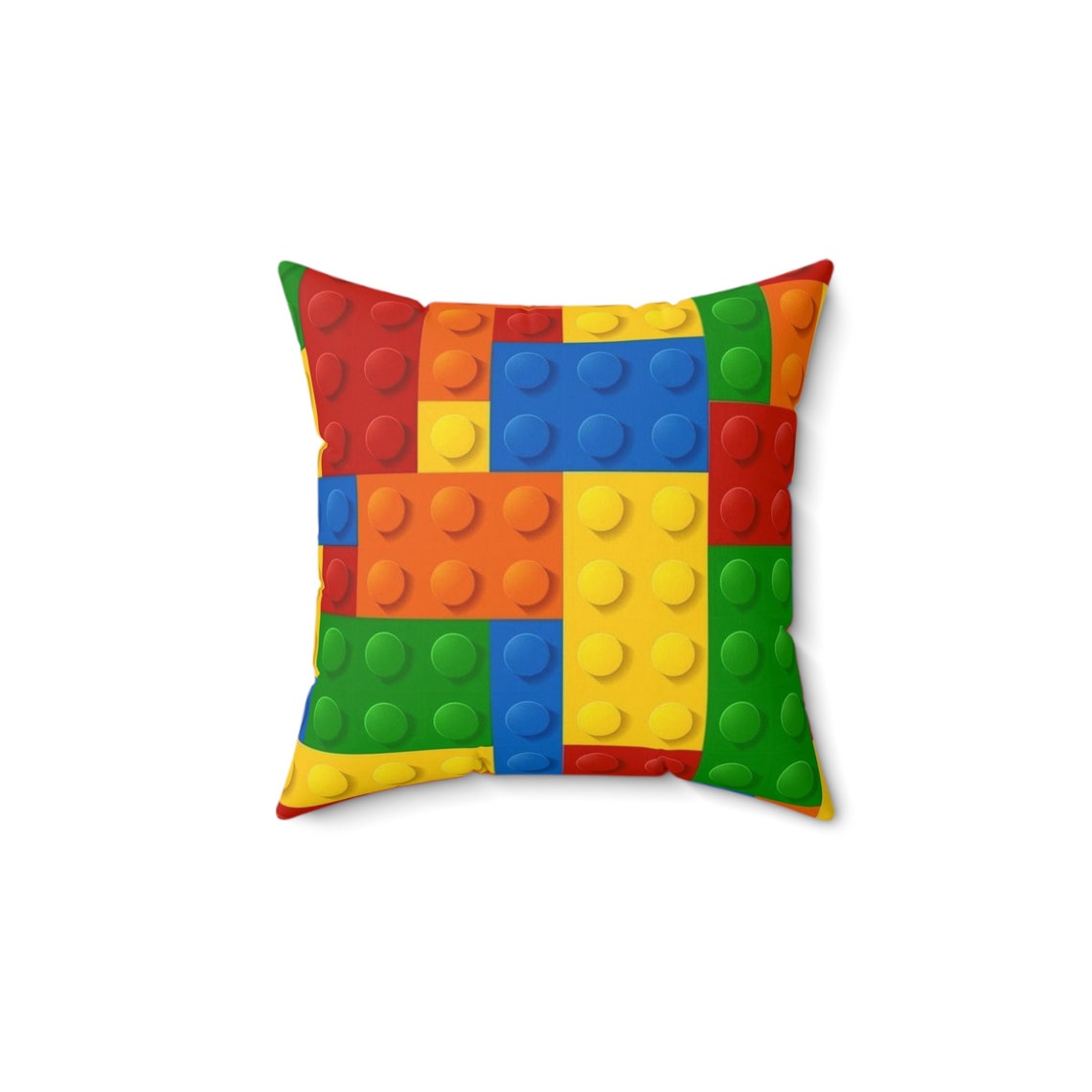 Building Blocks Toy Retro Spun Polyester Square Pillow - Etsy