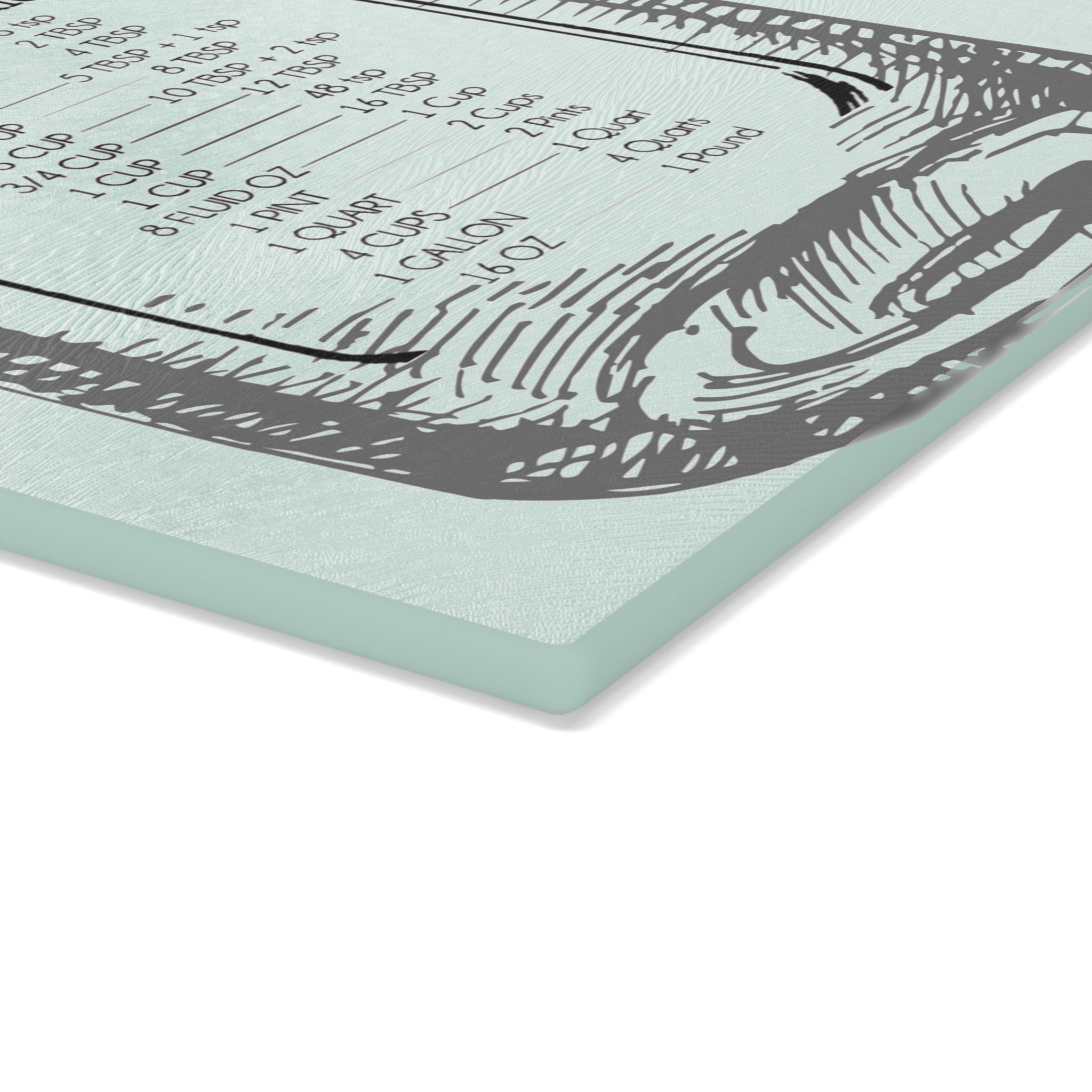Measuring Equivalents Kitchen Glass Cutting Board - Etsy
