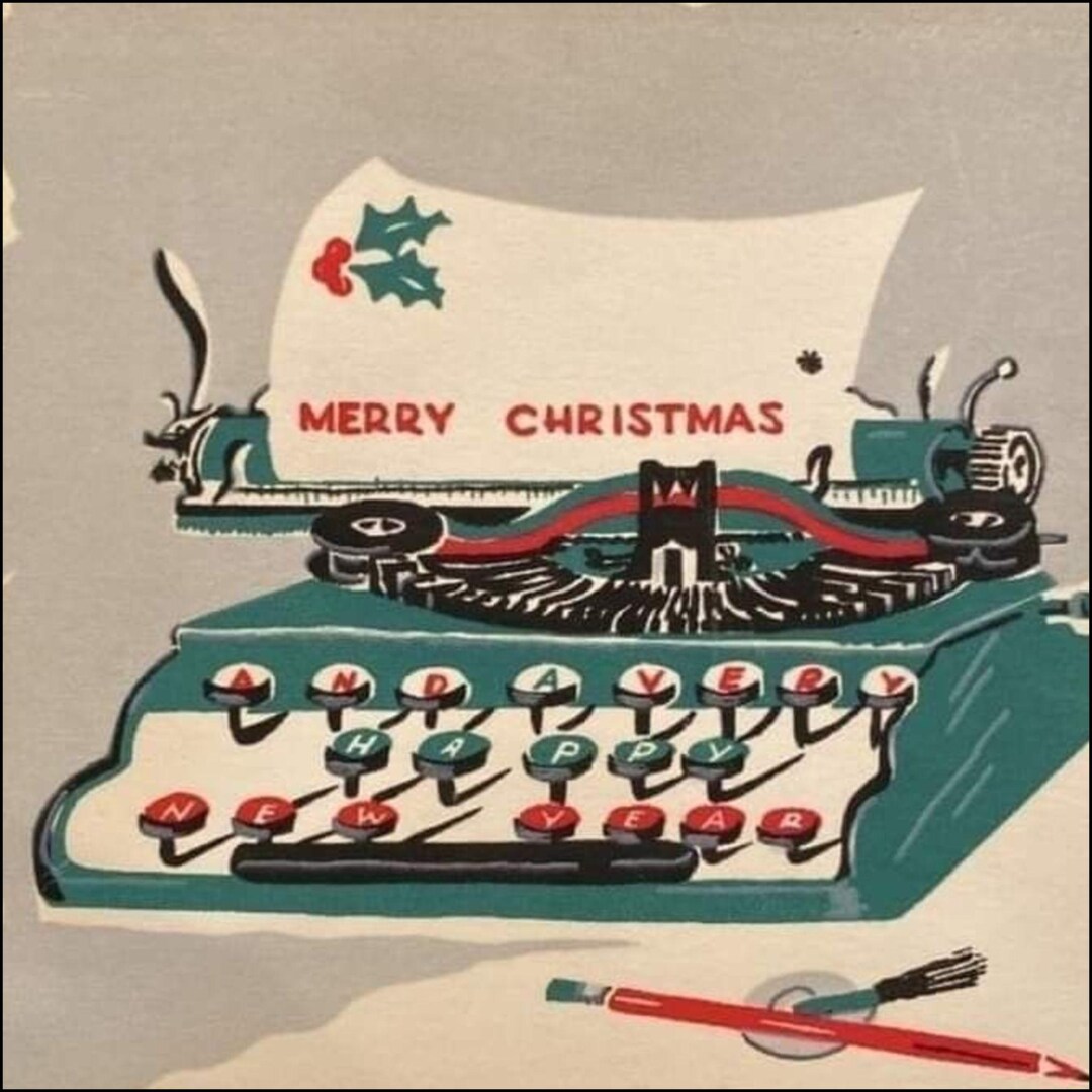 Vintage Typewritter Merry Christmas Custom Cut Acrylic Ornament - Etsy