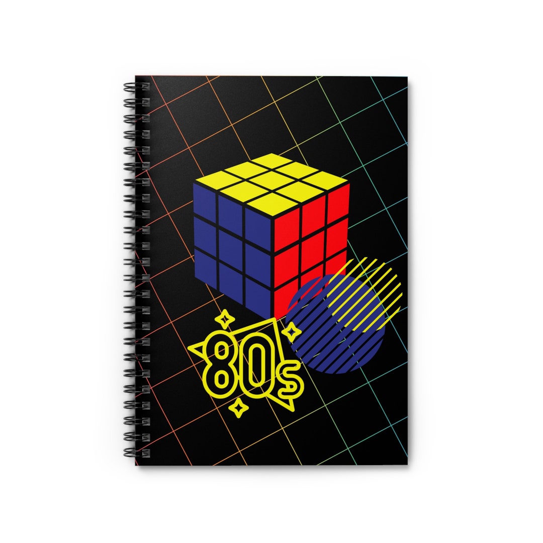 1980 Retro Rubic Cube Spiral Notebook - Ruled Line - Etsy
