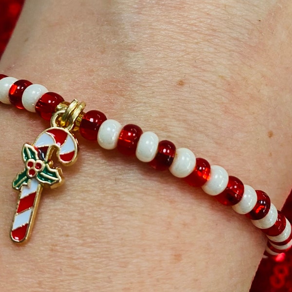 Beaded Candy Cane Etsy