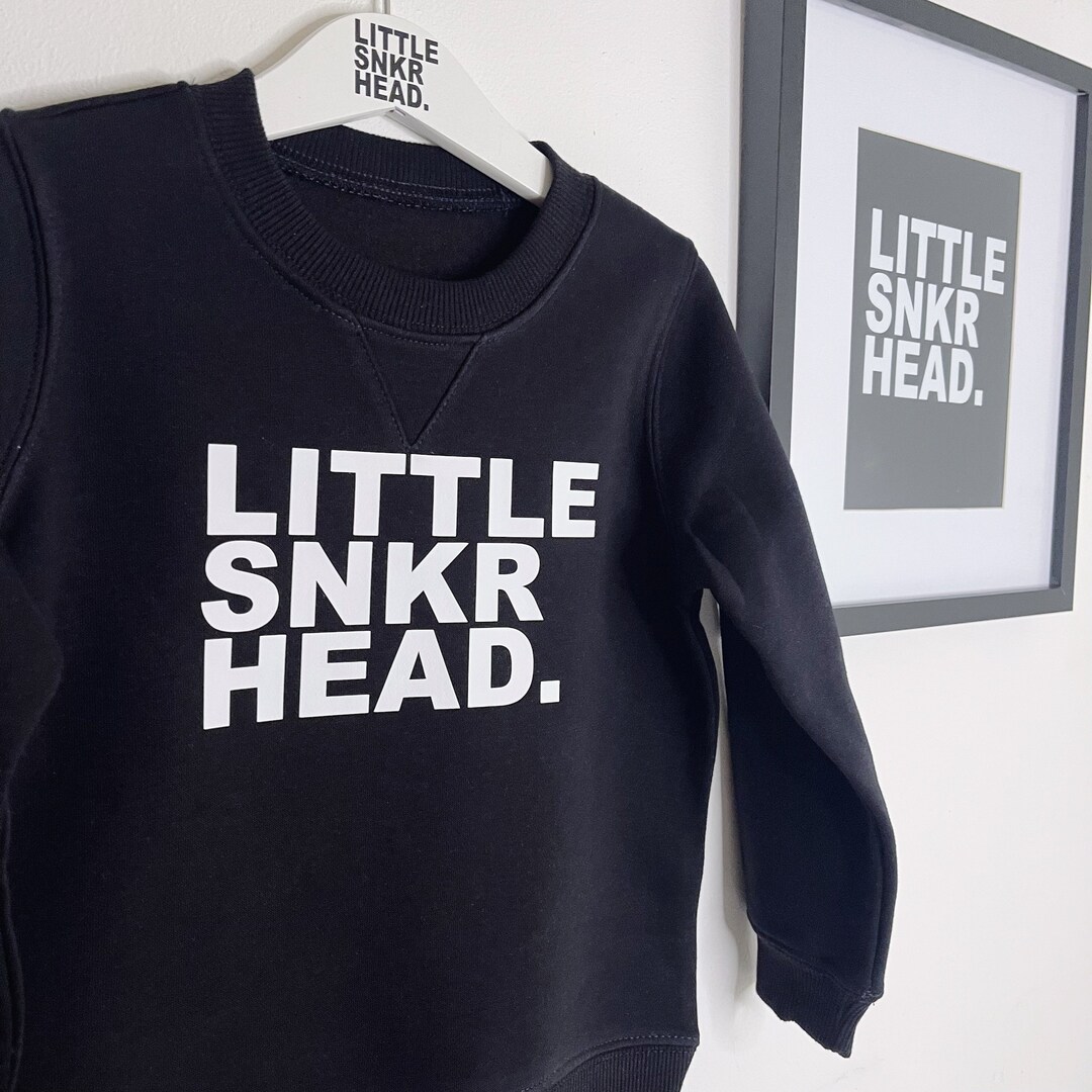 Little Snkr Head Logo Sweatshirt Sneaker Head Jordans Sneaker Addict ...