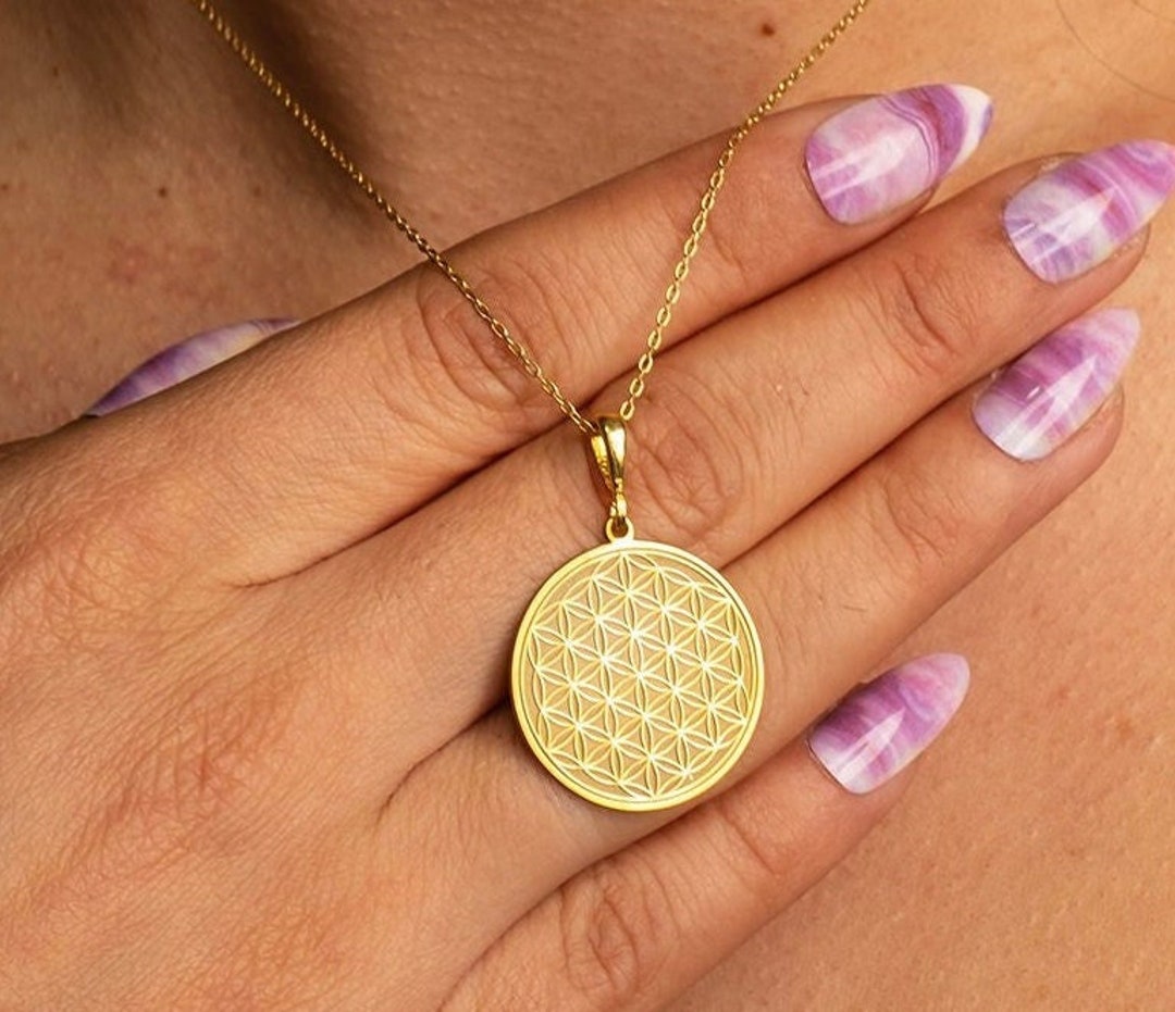 Sacred Geometry Jewelry: Flower of Life Pendant for Positive Energy ...