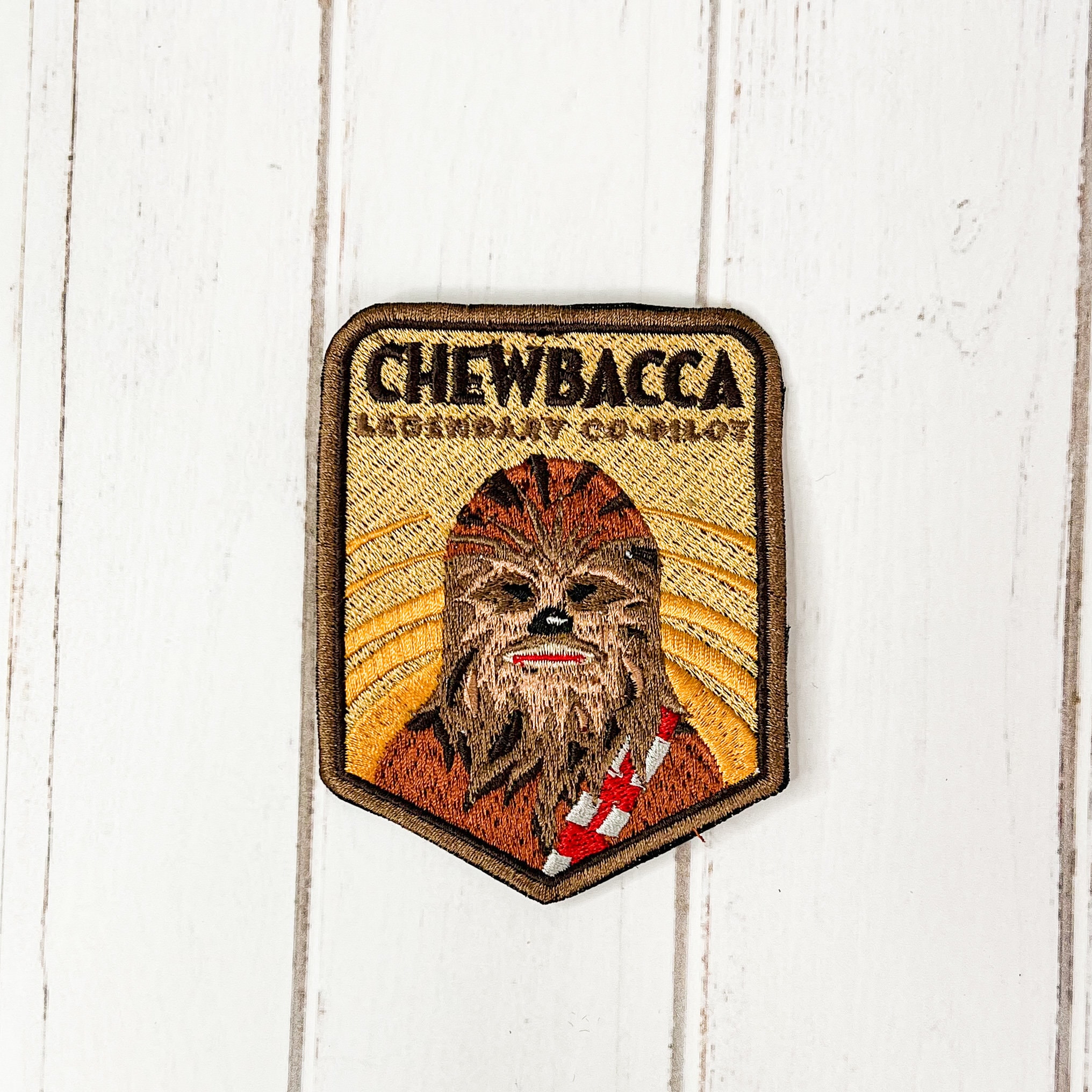 Chewbacca Legendary Co Pilot Star Wars Embroidered Iron-on Patch Easy Application Chewy Star ...