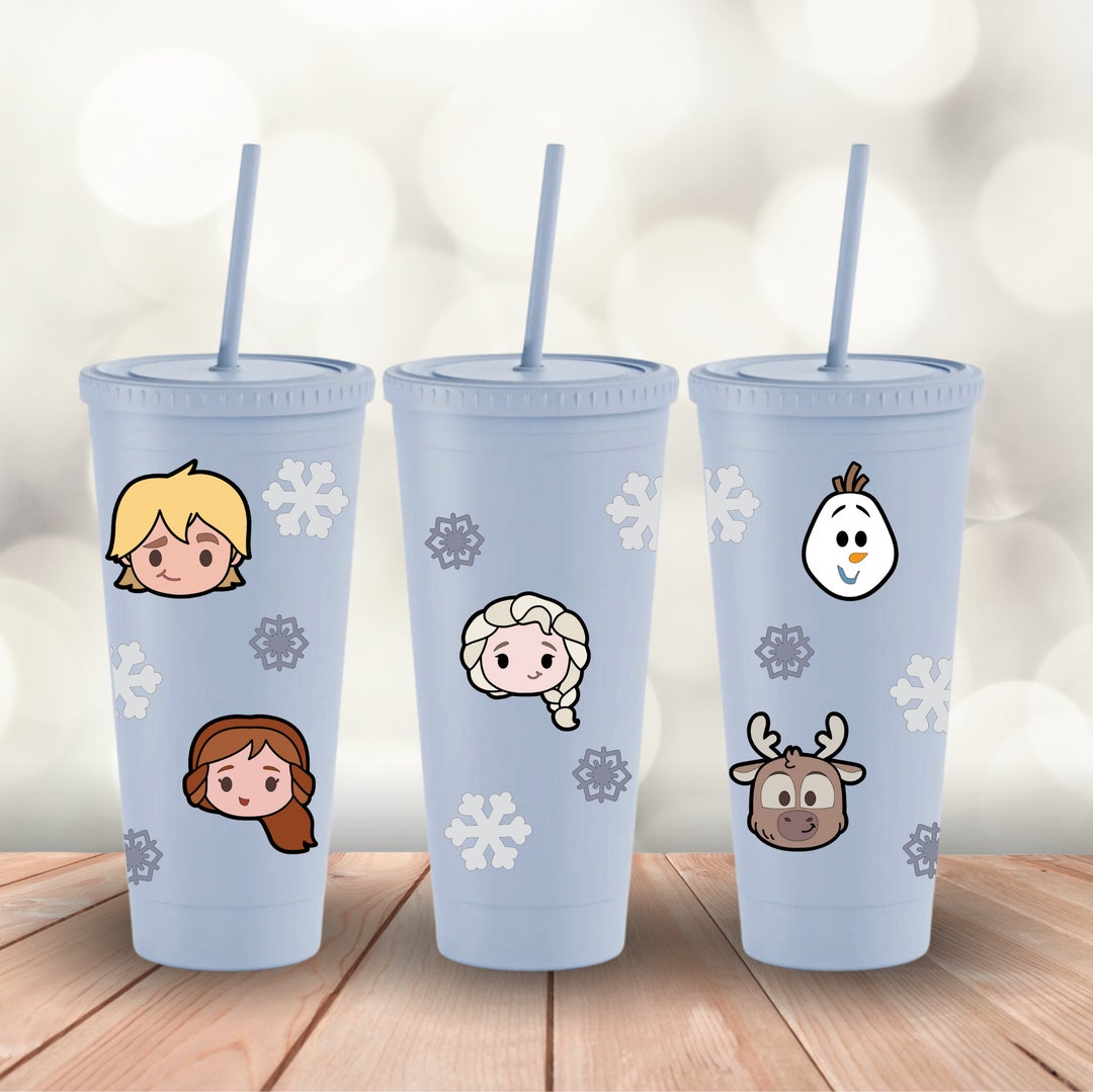 Frozen Tumbler Olaf Princess Elsa Princess Anna Kristoff Sven Snow ...