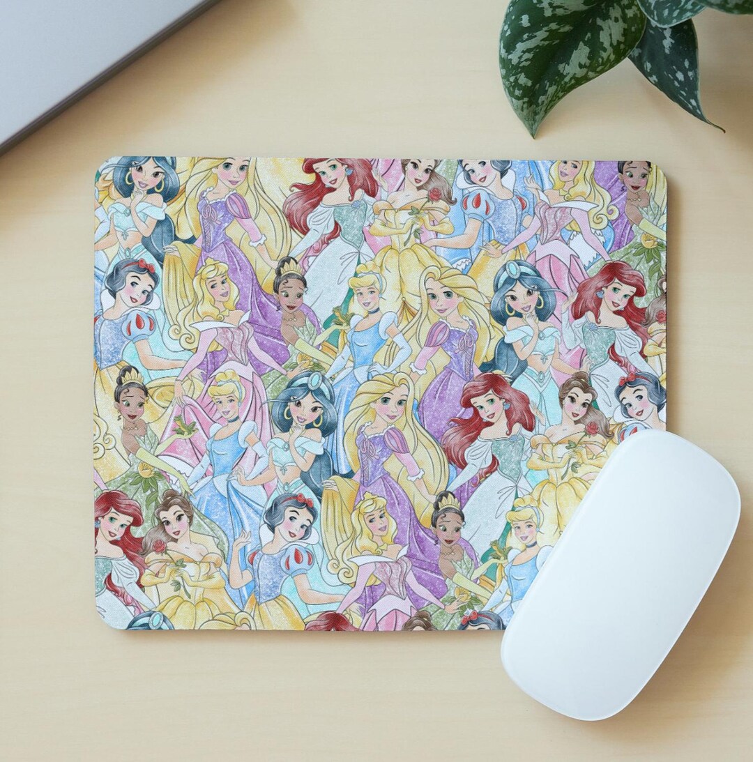 Colorful Disney Princess Characters Mouse Pad With Sublimated Print - Etsy