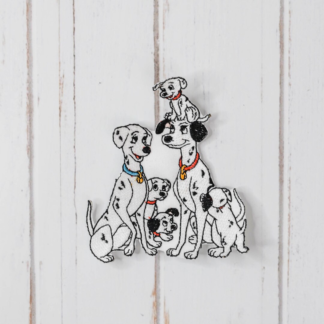 101 Dalmatians Family Disney Embroidered Iron-on Patch Easy Application ...