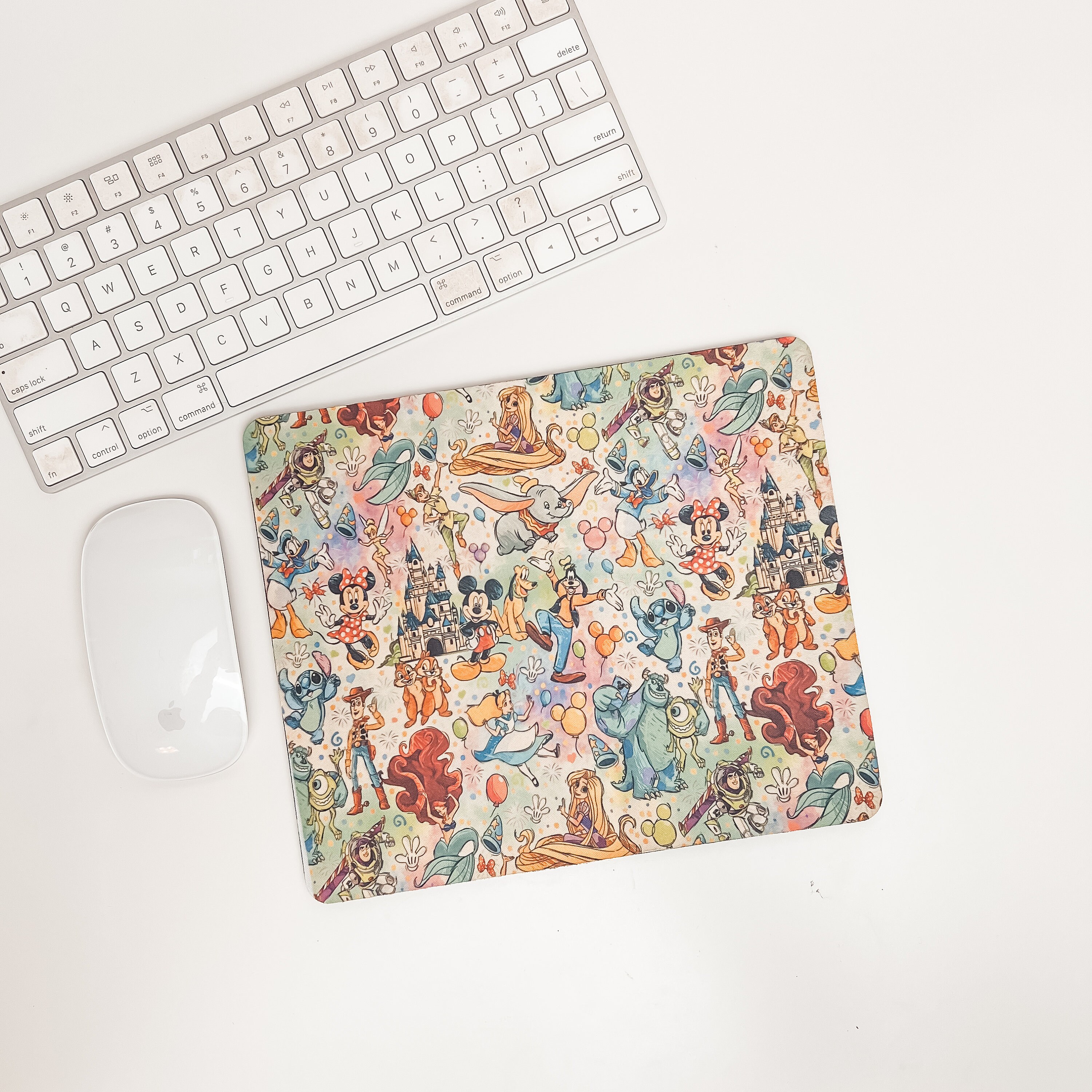 Colorful Disney Characters Mouse Pad With Sublimated Print - Etsy