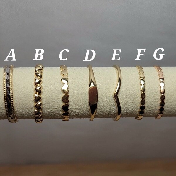 14k Gold Dainty Ring - Etsy