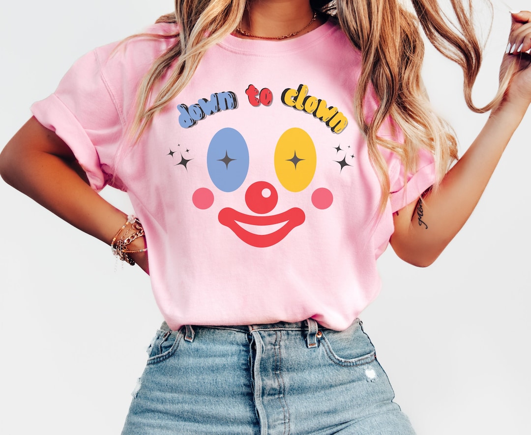 Clowncore Shirt, Down to Clown Shirt, Clown Shirt, Kidcore, Clown Face ...