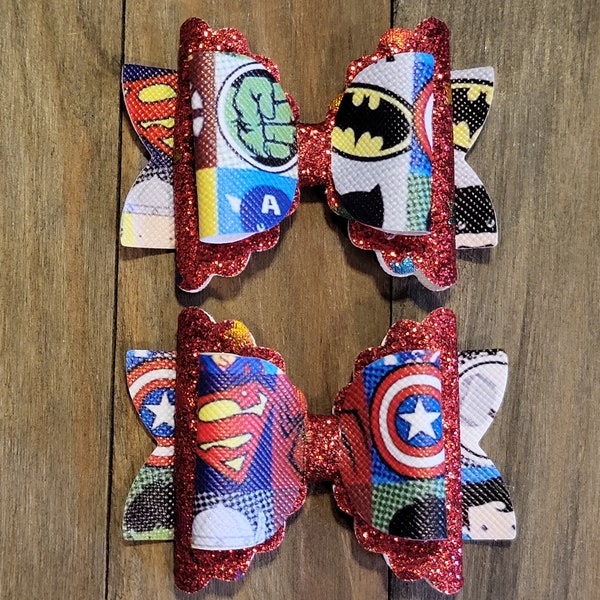 Super Hero Hair Bow - Etsy