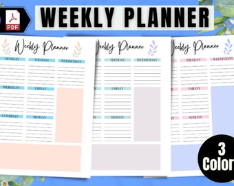 Weekly Goals Planner Printable Insert Weekly Planner Work Planner ...