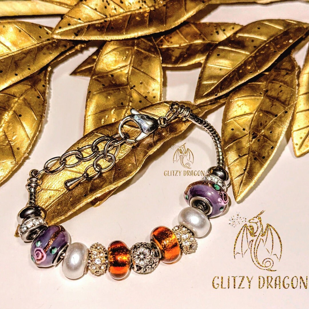 Lavender Ember Purple Amber Beautiful Enchanting Charm Bracelet ...