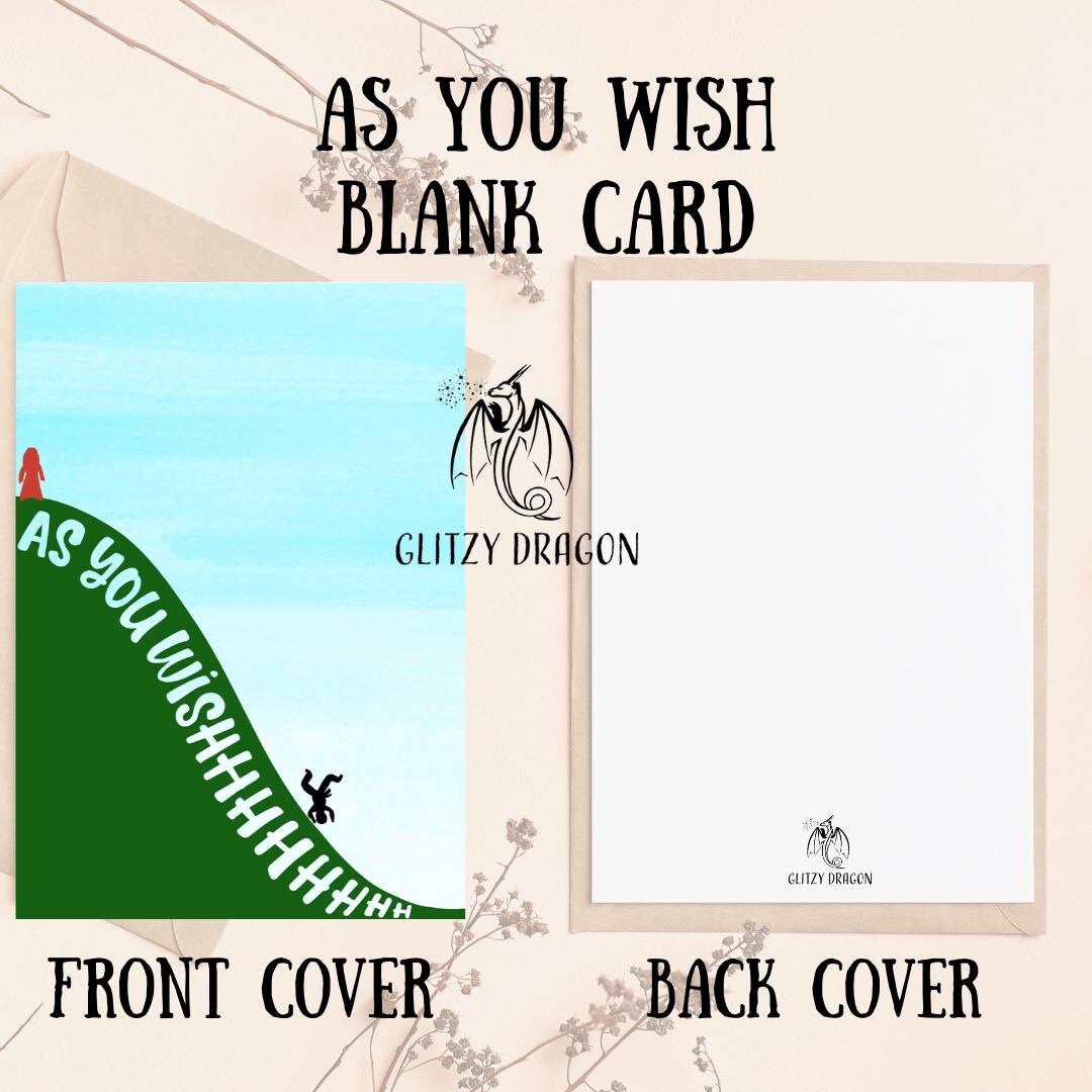 Princess Bride Greeting Card | as You Wish, Romantic Movie Quote - Etsy