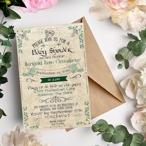 Baby Shower Hobbit Themed Party Invitation CUSTOMIZABLE Lord of the ...