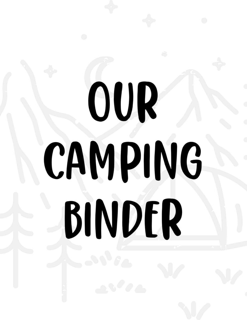 Printable Camping Binder Planner Camper Organizer - Etsy