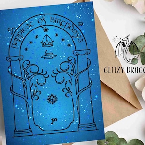 Hobbit Themed Birthday Card Lord of the Rings Bday - Etsy