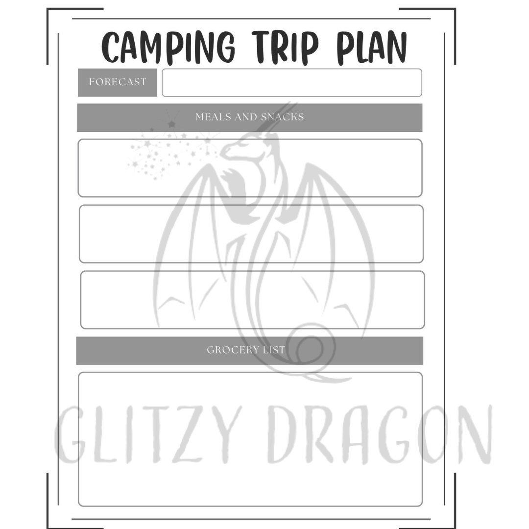 Printable Camping Binder Planner Camper Organizer - Etsy