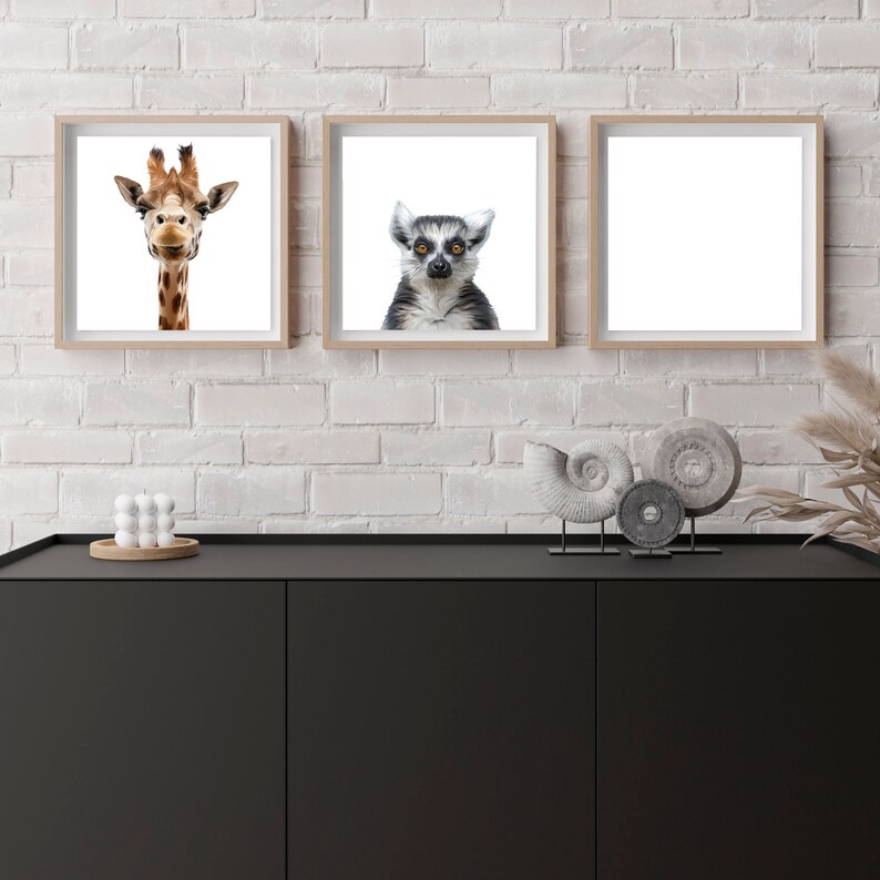 Larry the Lemur, Square Poster Art Print, Animal Painting, Digital Art ...