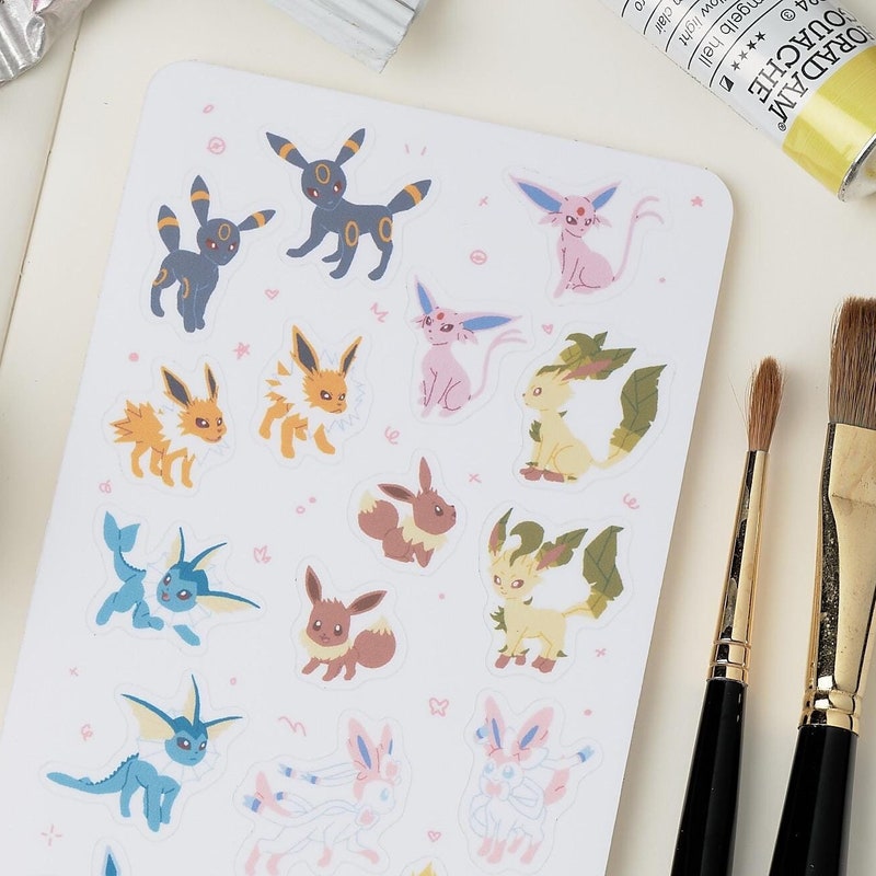 Eeveelution Stickers Sheet - Etsy