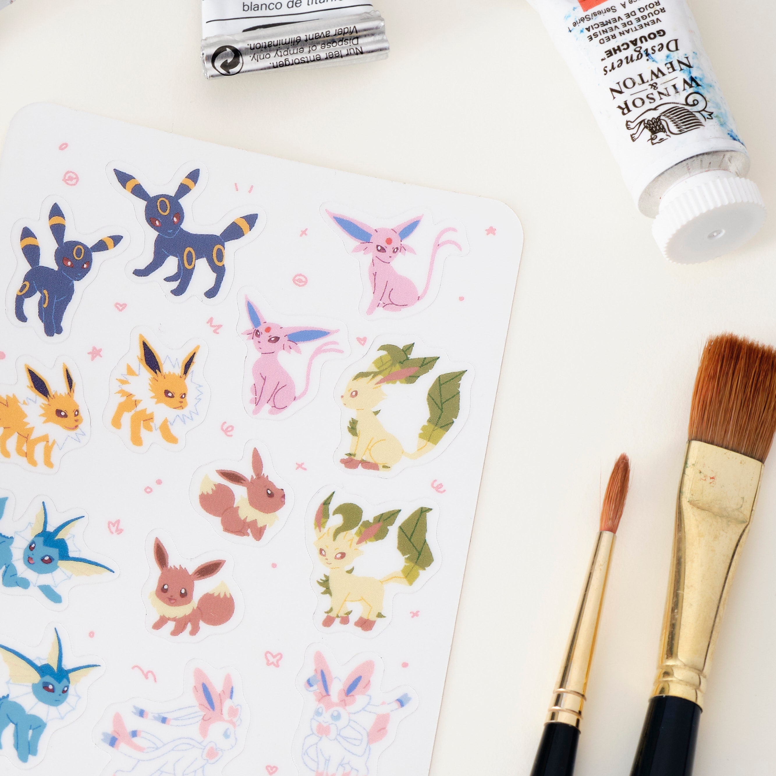 18 Stickers!! Eeveelutions Sticker Sheet | Waterproof Vinyl - Etsy
