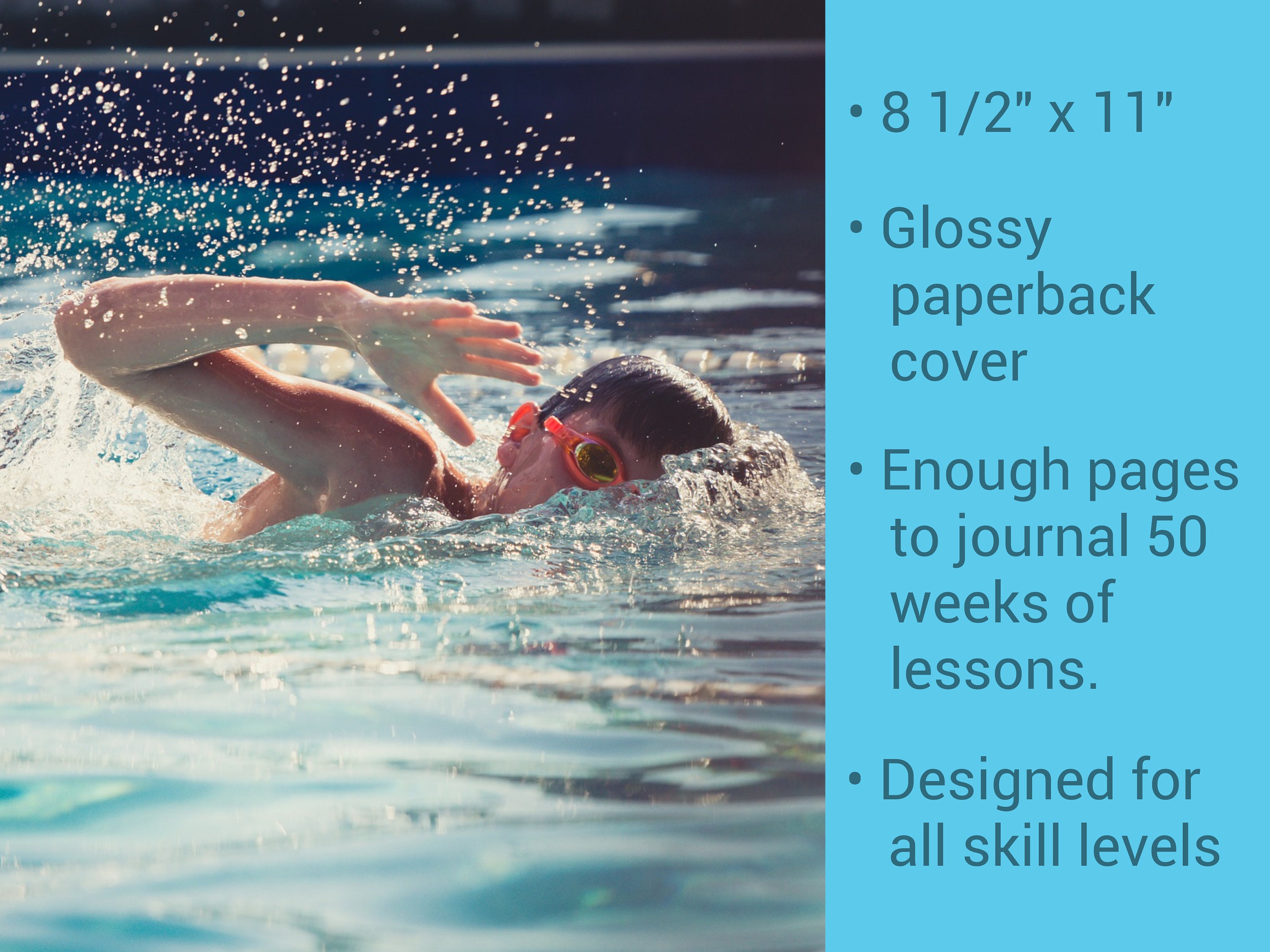 SWIMMING JOURNAL PERSONALIZED Swimming Gift for Kids in Swimming ...