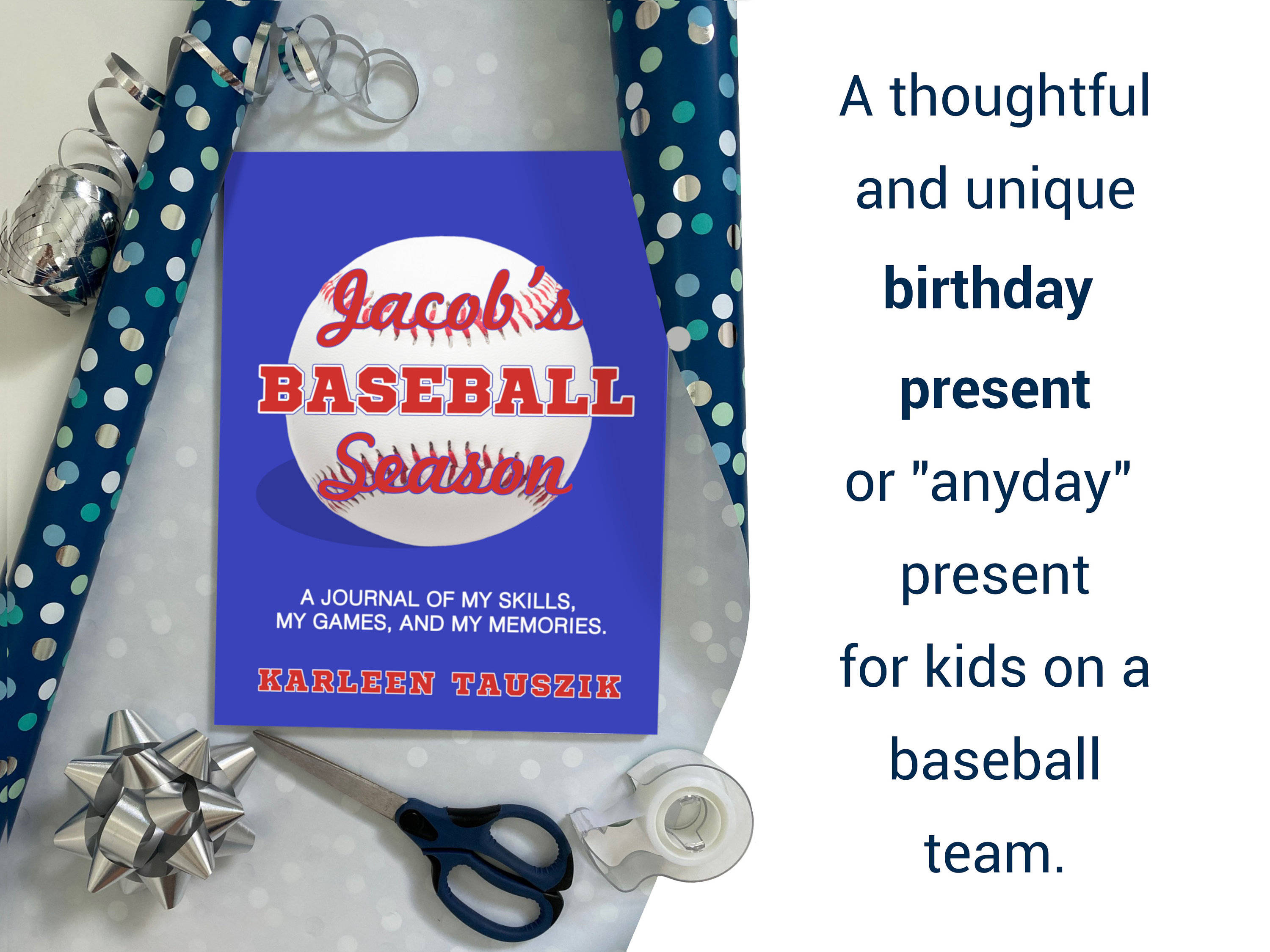BASEBALL JOURNAL PERSONALIZED Baseball Gifts for Boys on Baseball Team ...