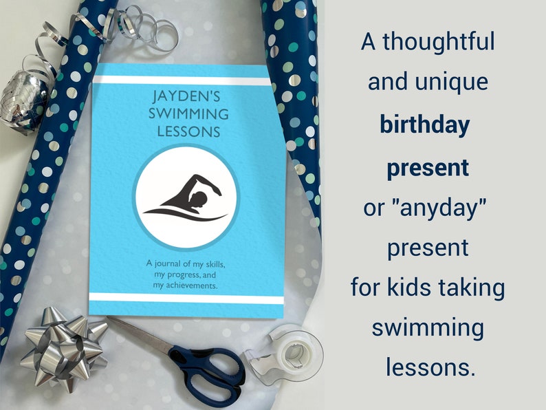 SWIMMING JOURNAL PERSONALIZED Swimming Gift for Kids in Swimming ...