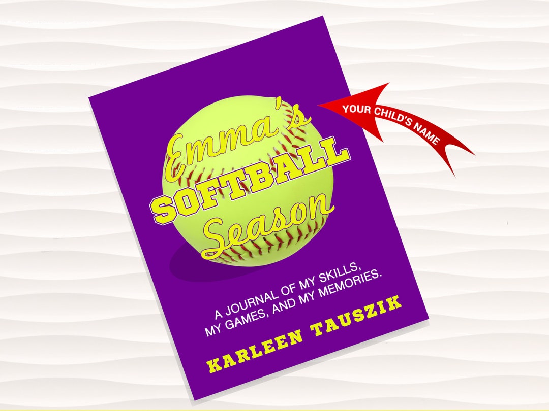 SOFTBALL JOURNAL PERSONALIZED Softball Gifts for Girls on Softball Team ...