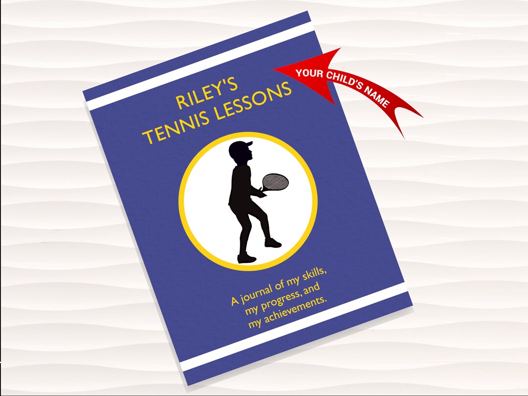 Personalized Tennis Lesson Journal for Kids | Tennis Log Book | Gift ...