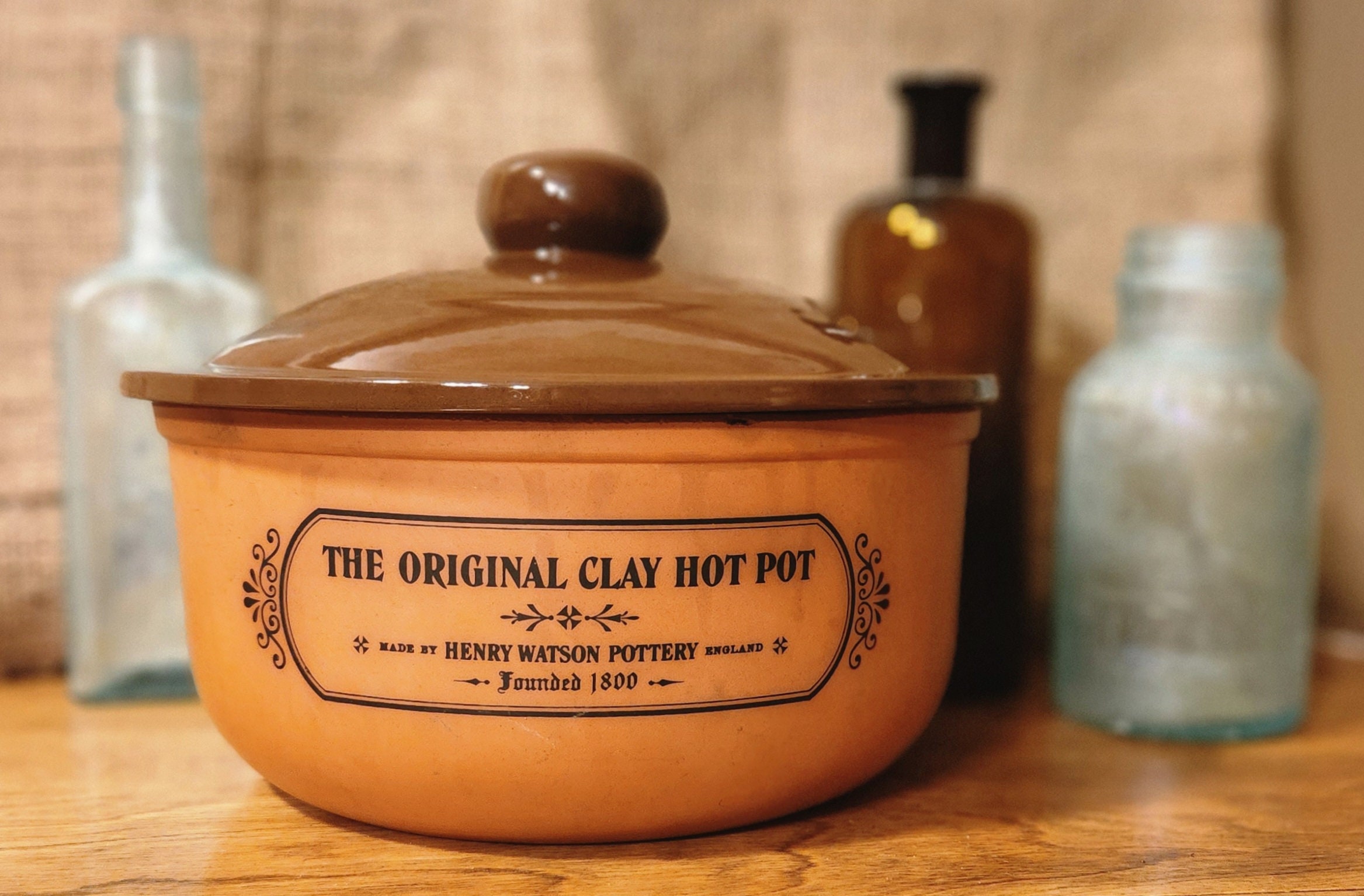 Henry Watson Pottery, the Original Clay Hot Pot, England Terracotta ...