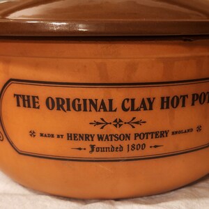 Henry Watson Pottery, the Original Clay Hot Pot, England Terracotta ...