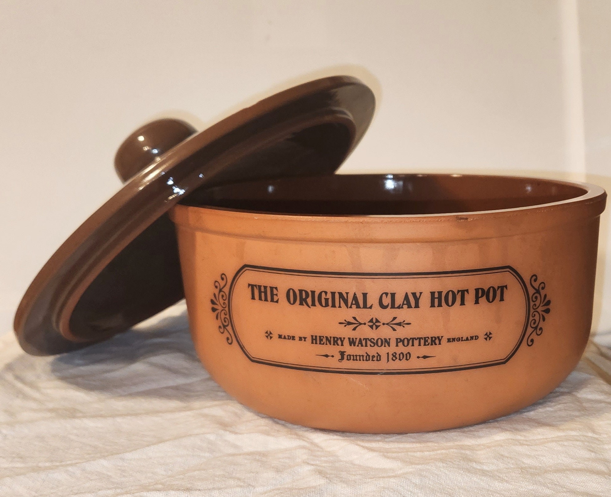 Henry Watson Pottery, the Original Clay Hot Pot, England Terracotta ...