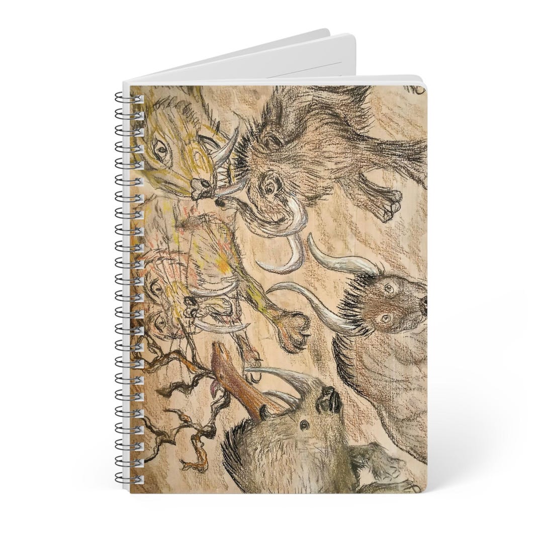 Prehistoric Animals A5 Notebook, Glossy Softcover, Wirebound - Etsy