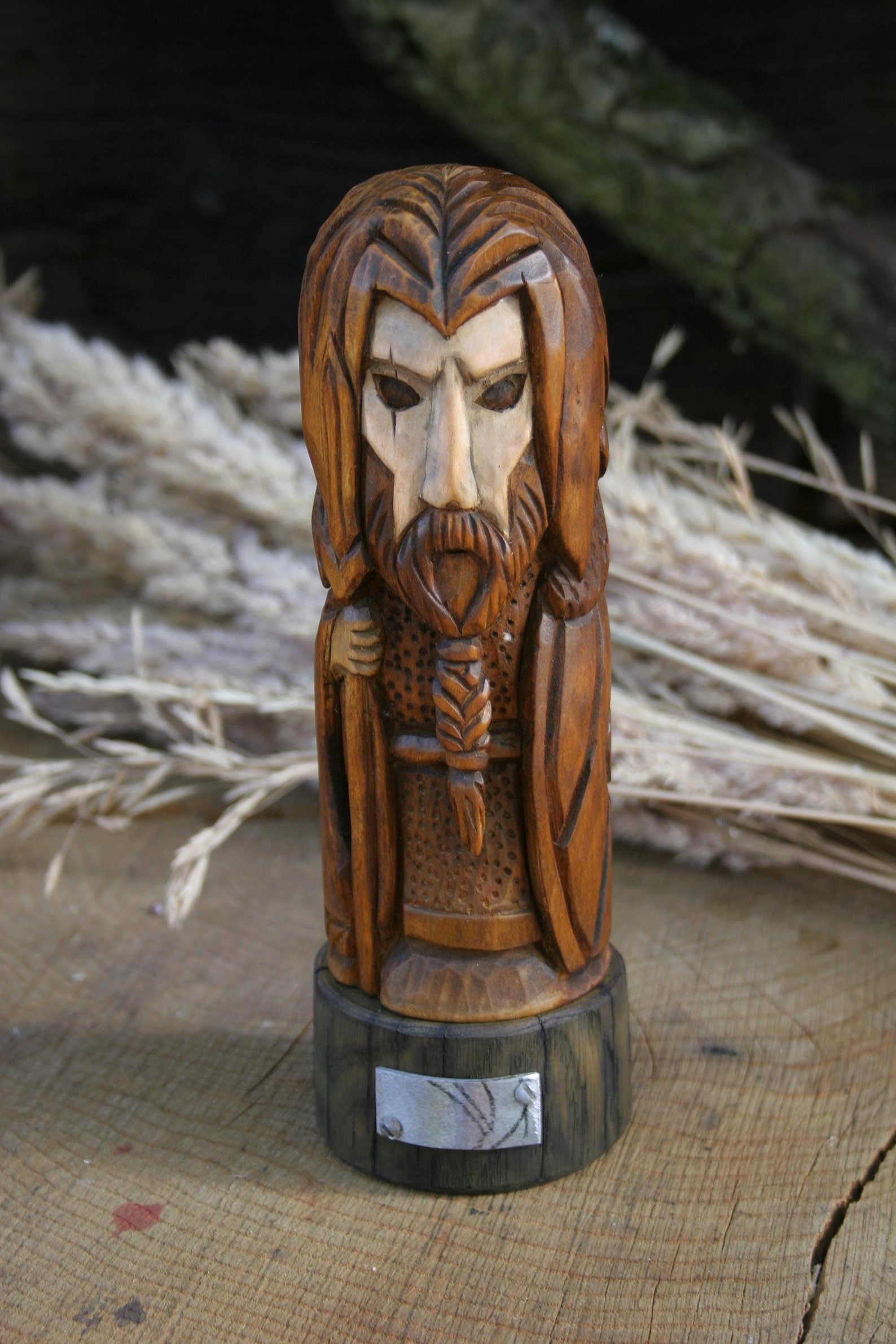 Norse God Odin.hand Crafted Wooden Statue. Odin Statue ...