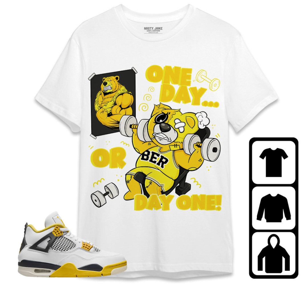 BER Gymmer Unisex Tees AJ 4 Vivid Sulfur Sweatshirt to Match Sneaker ...