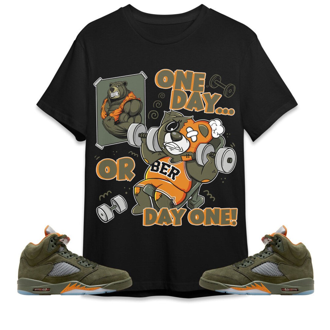 BER Gymmer Unisex Tees Jordan 5 Olive Sweatshirt to Match Sneaker ...