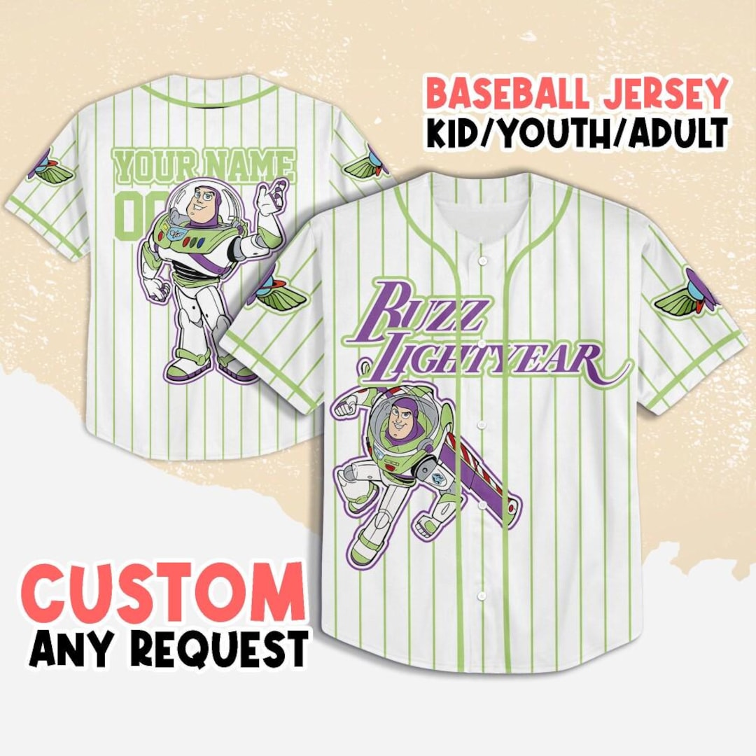 Personalized Toy Story Buzz Lightyear Baseball Jersey, Disney Toy Story ...