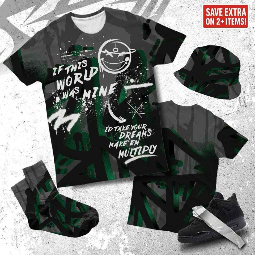 AJ 4 Black Cat Pattern Luther Team 3D T-shirt, Sweatshirt, Hoodie ...