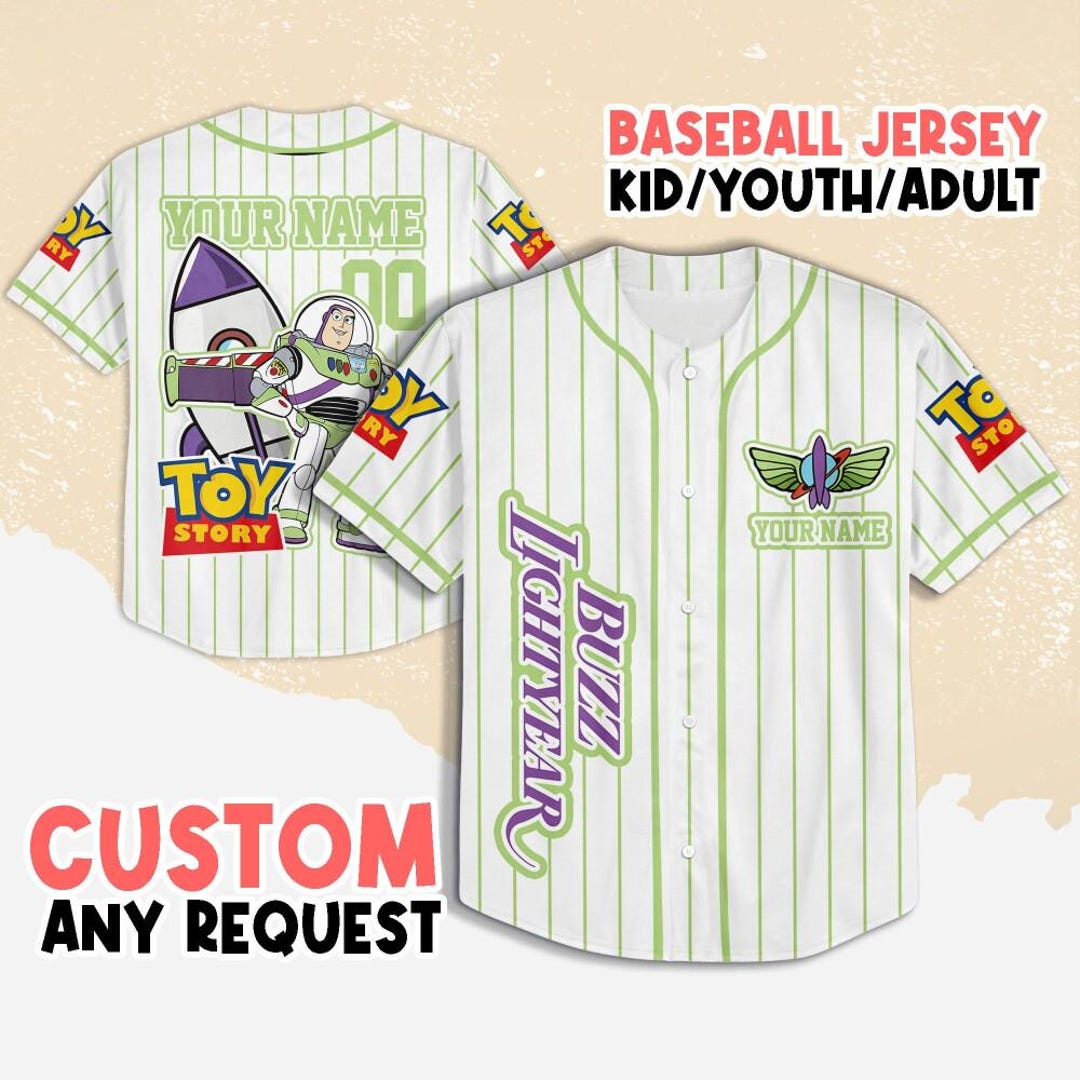 Personalized Toy Story Buzz Lightyear Baseball Jersey, Toy Story Buzz ...