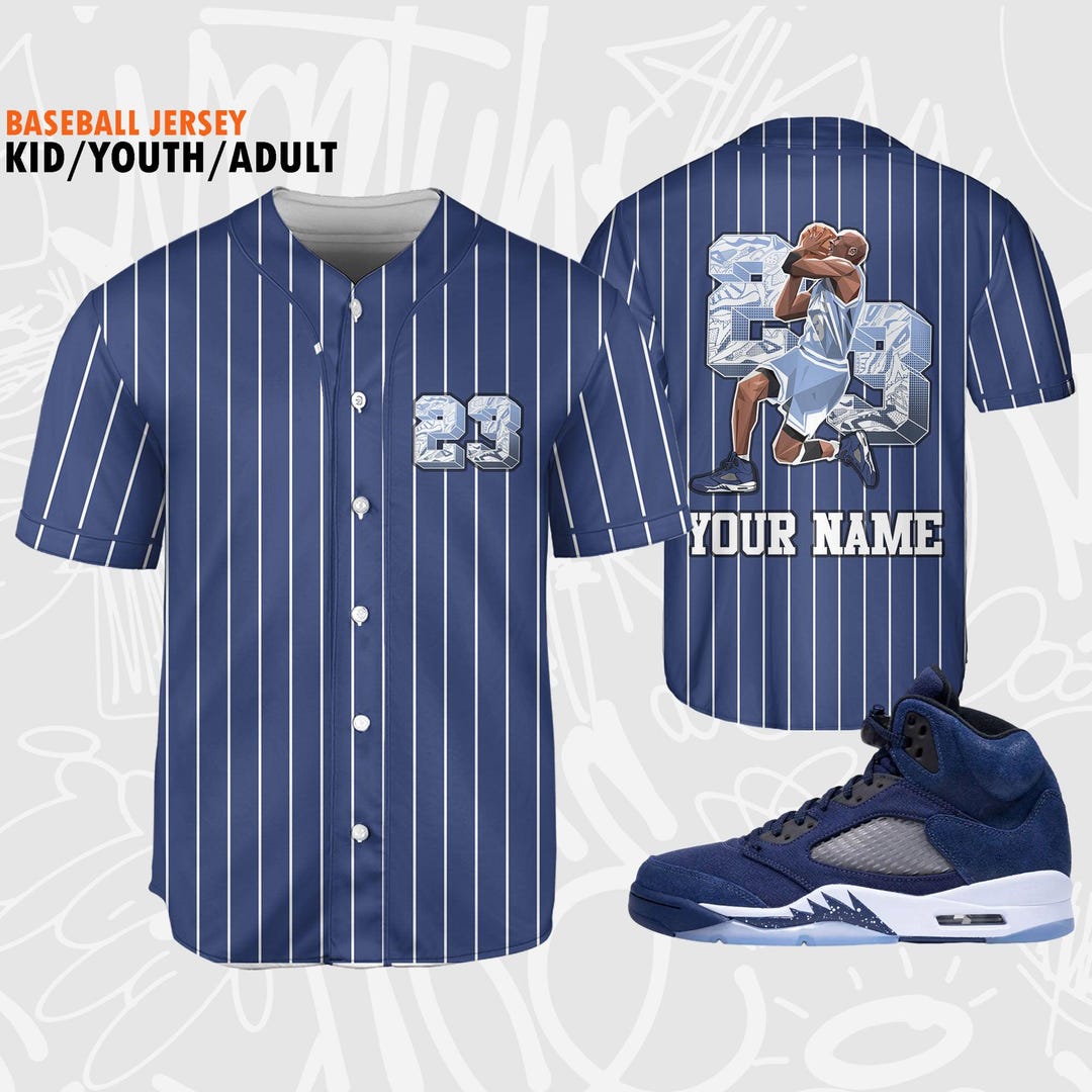 Personalize Number 23 MJ Jersey to Match Jordan 5 Midnight Navy ...