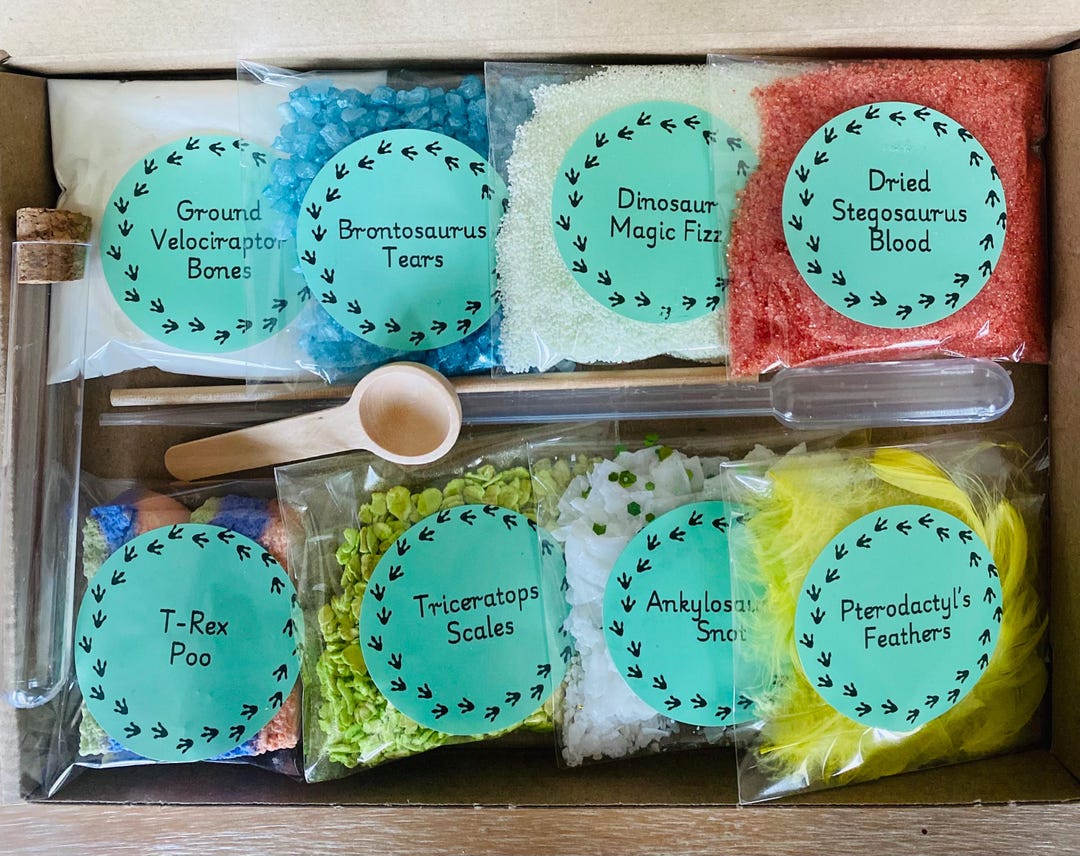 Dinosaur Themed Potion Kit, Potion Making Kit, Potion Kit Kids, Sensory ...