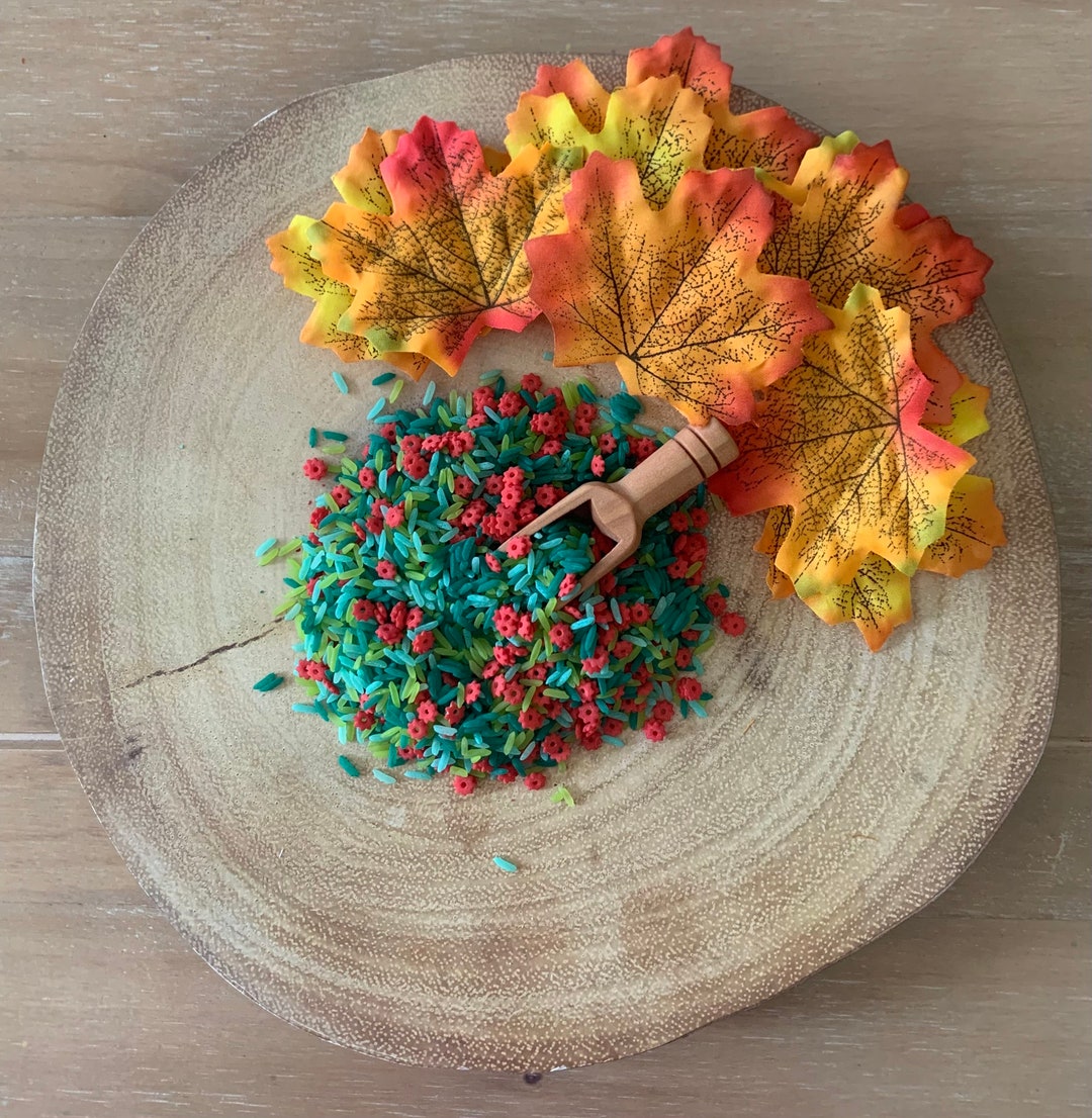 Remembrance Sunday Sensory Rice, Red Poppies Sensory Bin Fillers, Loose ...