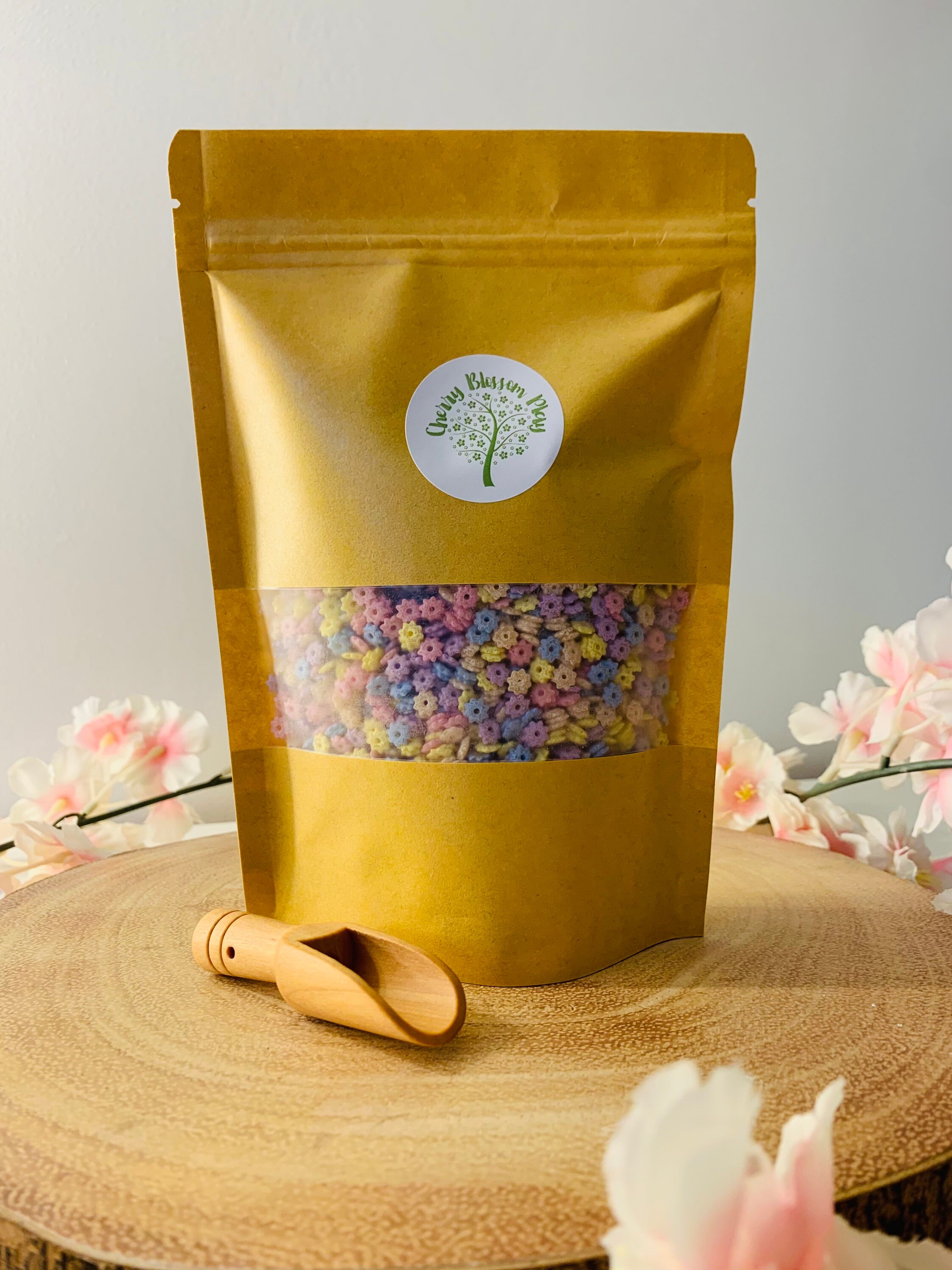 Spring Flowers Sensory Pasta, Sensory Bin Fillers Spring Garden, Loose ...