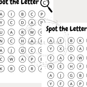 Spot the Letter, Uppercase, Visual Scanning Worksheets, Learning ...