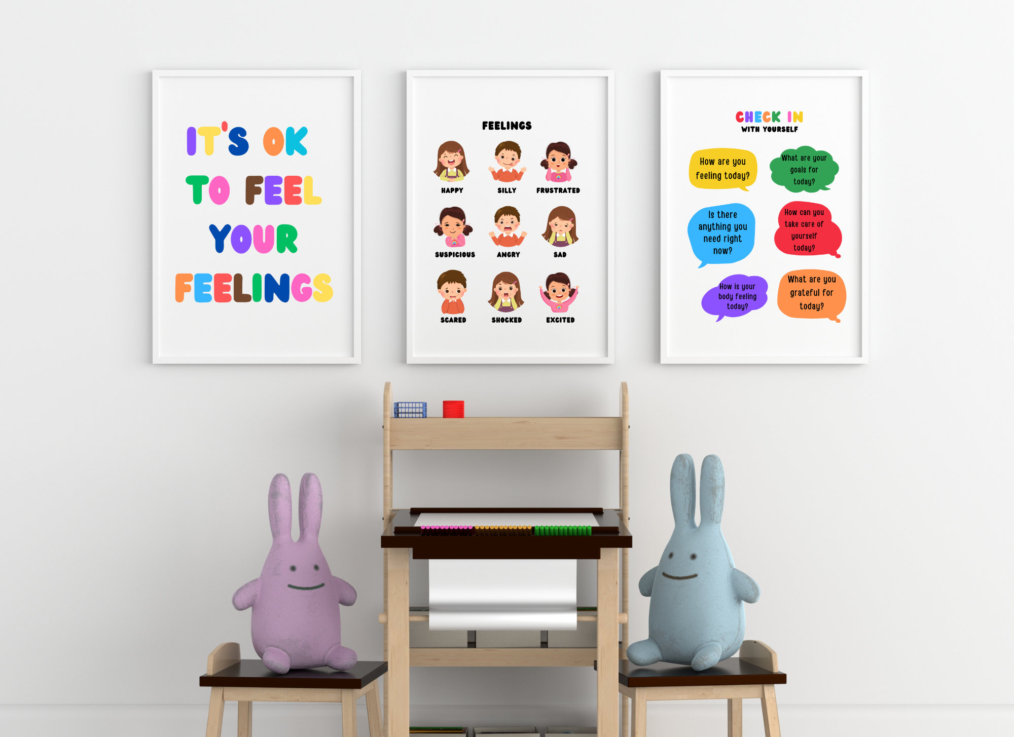 8 Calm Down Corner Posters Rainbow Classroom Psychology Prints Growth ...