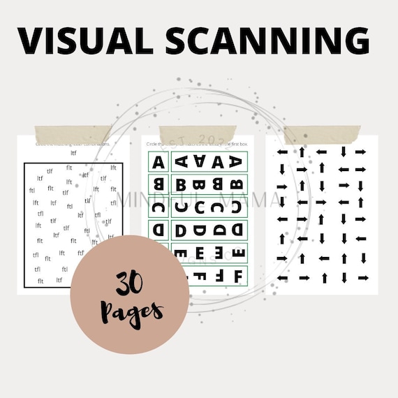 Visual Scanning Worksheets For Adults Visual Perceptual Activities