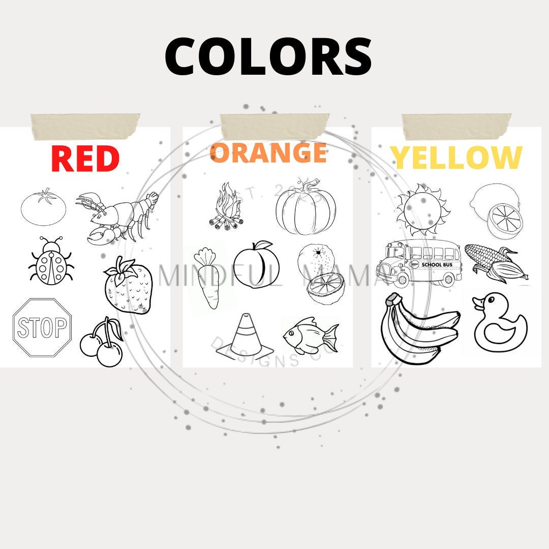 Learn Your Colors, Coloring, Coloring Pages, Preschool , Pre-k ...